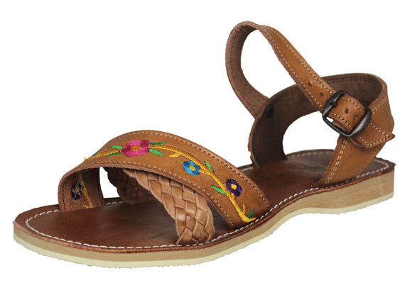 Womens #790 Light Brown Authentic Mexican Huaraches - Open Toe – Cowboy ...